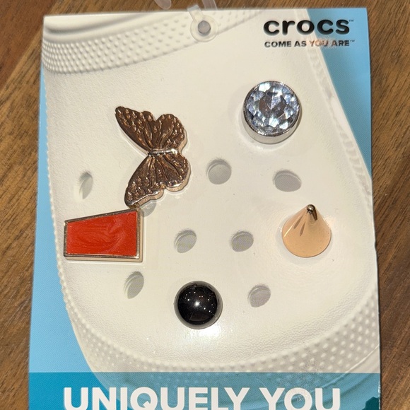CROCS | Accessories | Crocs Jibbitz Charm Set With Butterfly And Gem ...